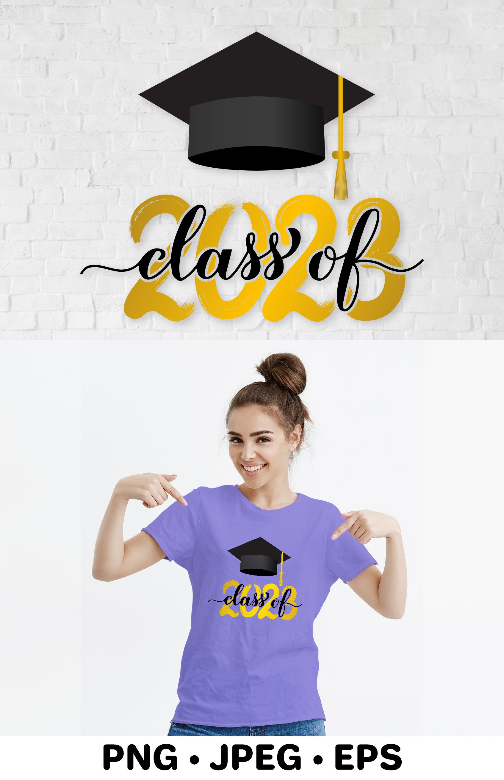 Class of 2023. Graduation hat. Sublimation design