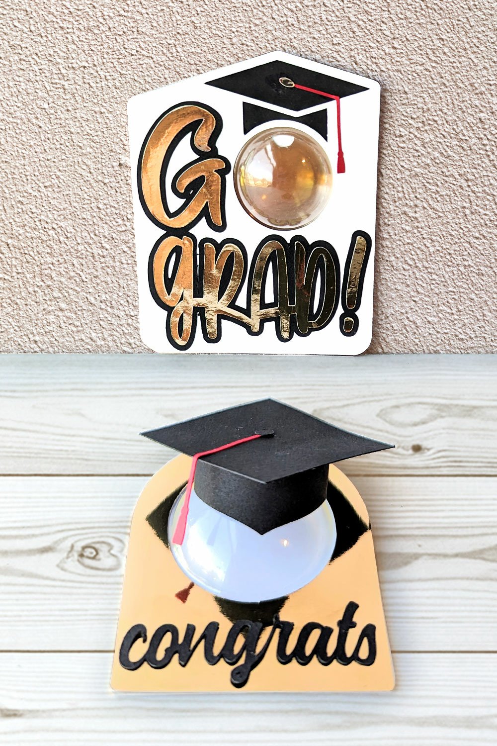 Grad Cap Candy Dome Holder SVG File Duo