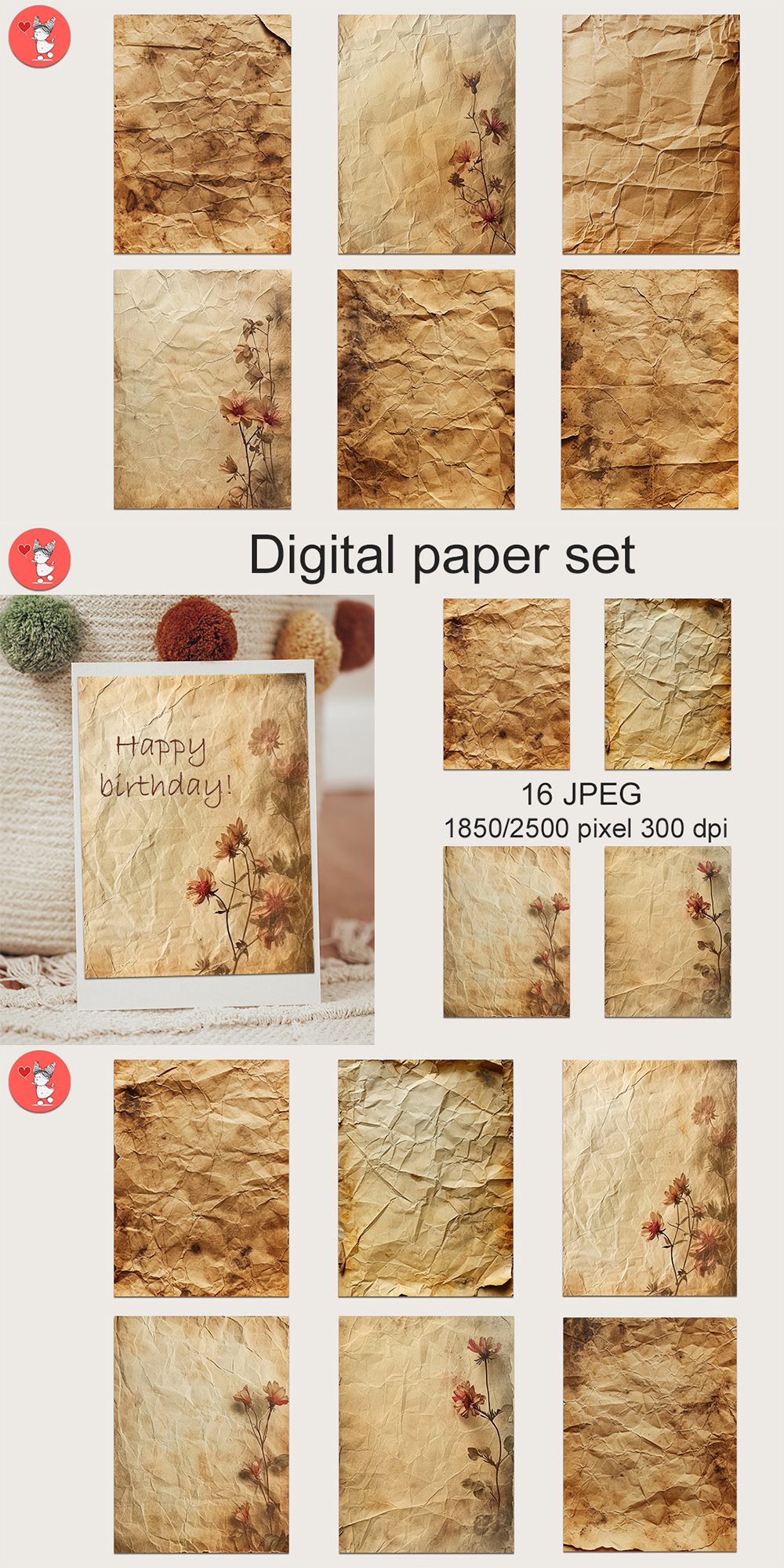 Digital paper set