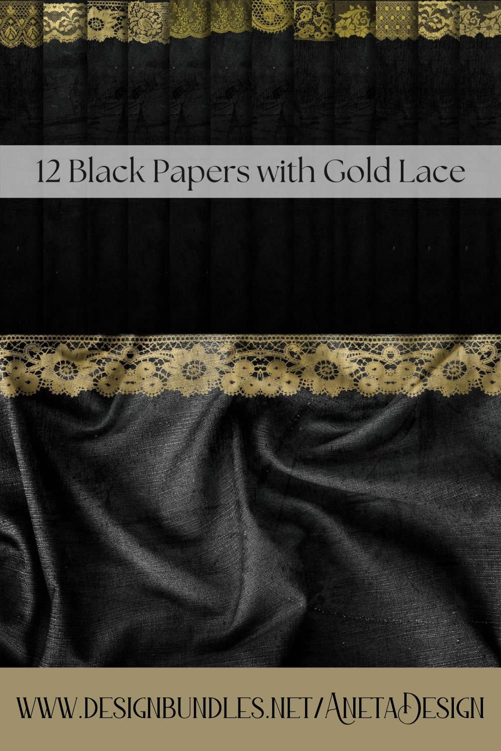 Black Papers with Gold Lace (2489186)