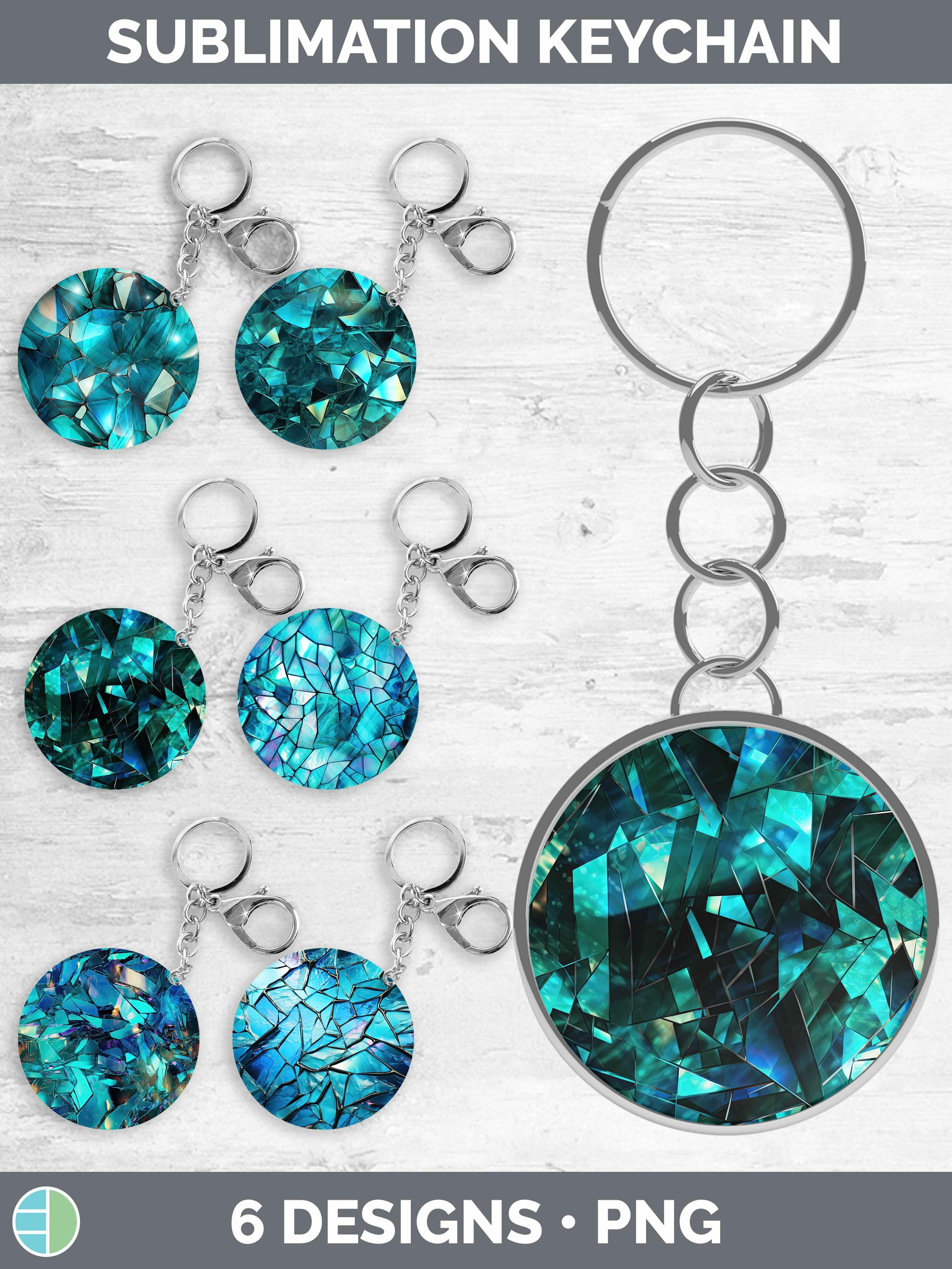 Holographic Teal Keychain | Bundle Keyring Designs