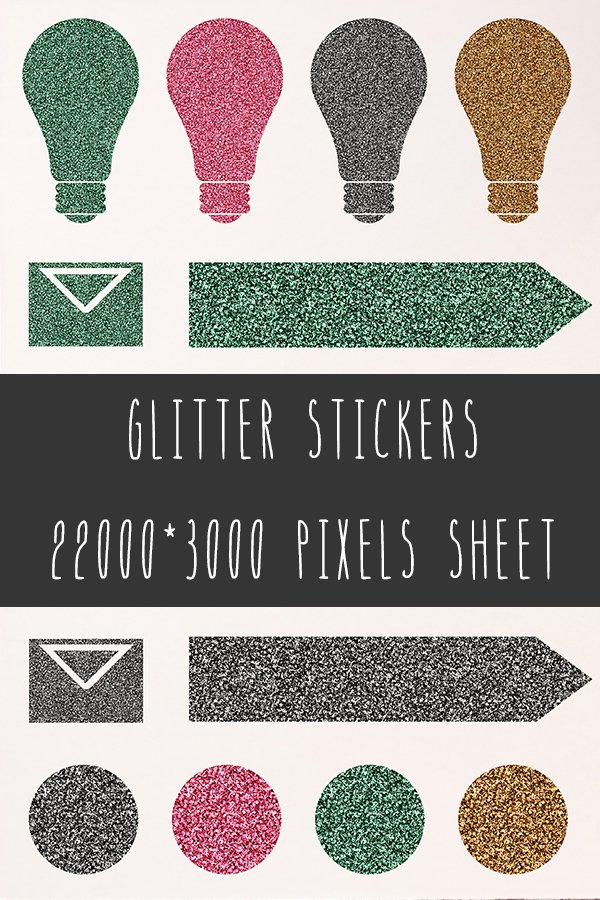 Glitter stickers sheet in png (1295227)