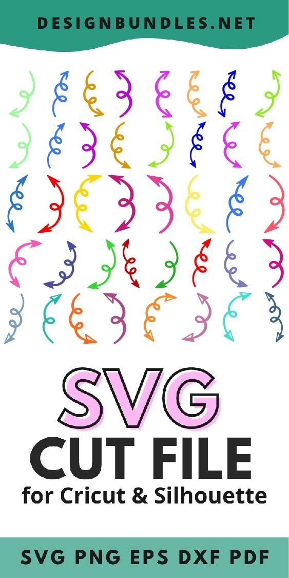 Arrow Loop Design BUNDLE of 40 SVG Cut File Embellishment