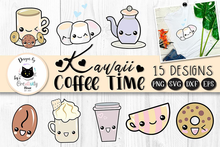 Cute Coffee Cup SVG | Kawaii Clipart