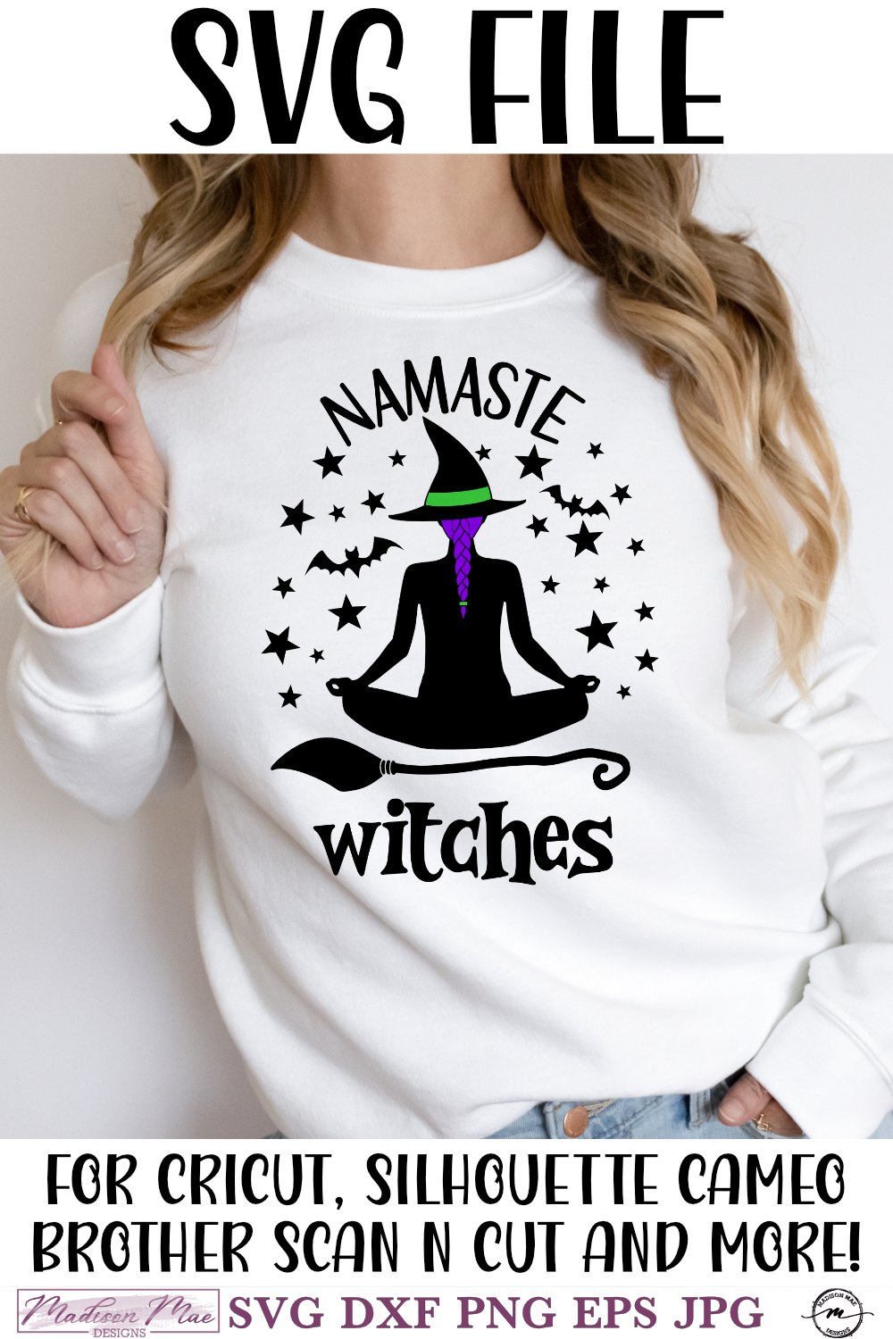 Yoga Witch SVG | Namaste Witches