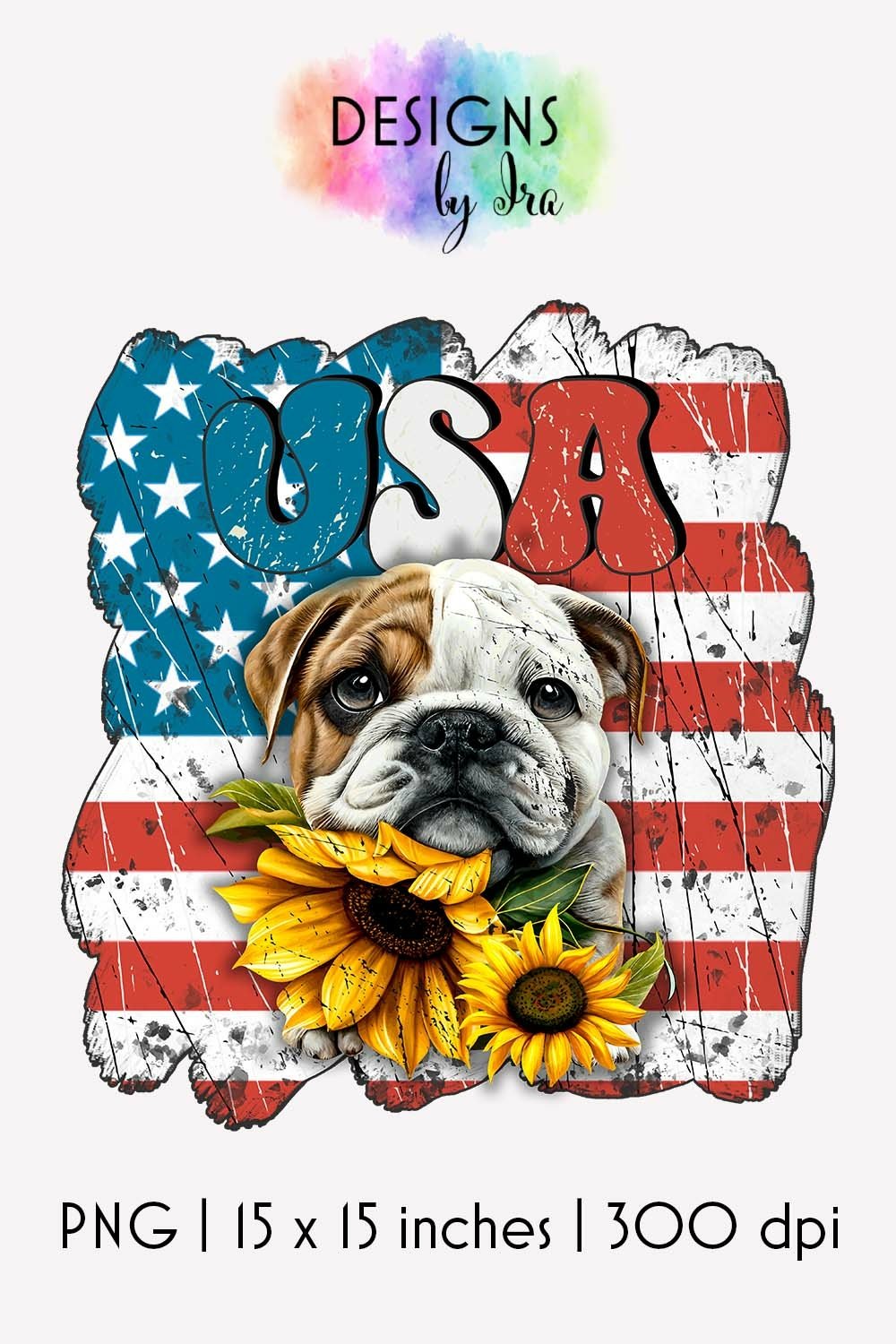 USA Sublimation | Patriotic Bulldog Shirt Print