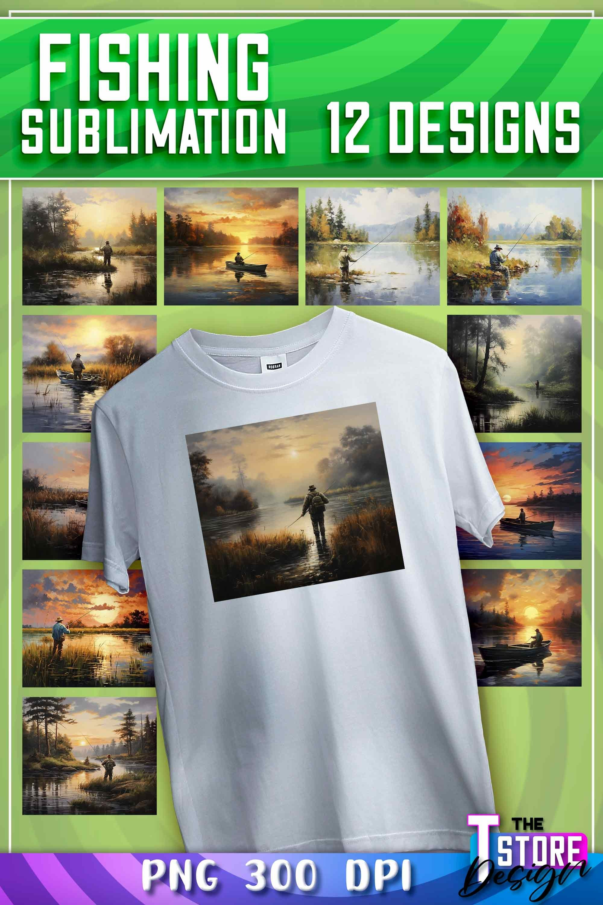Fishing Sublimation Bundle|Fishing PNG design|River Design