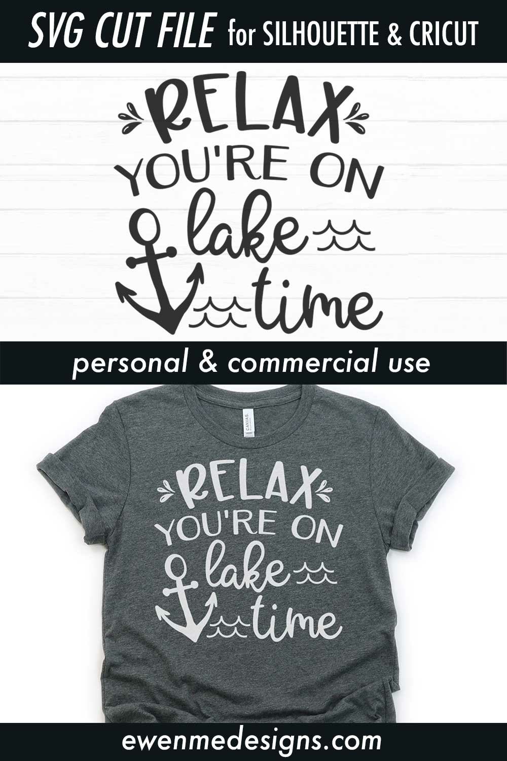 Relax You're on Lake Time SVG | Lake SVG | Summer SVG