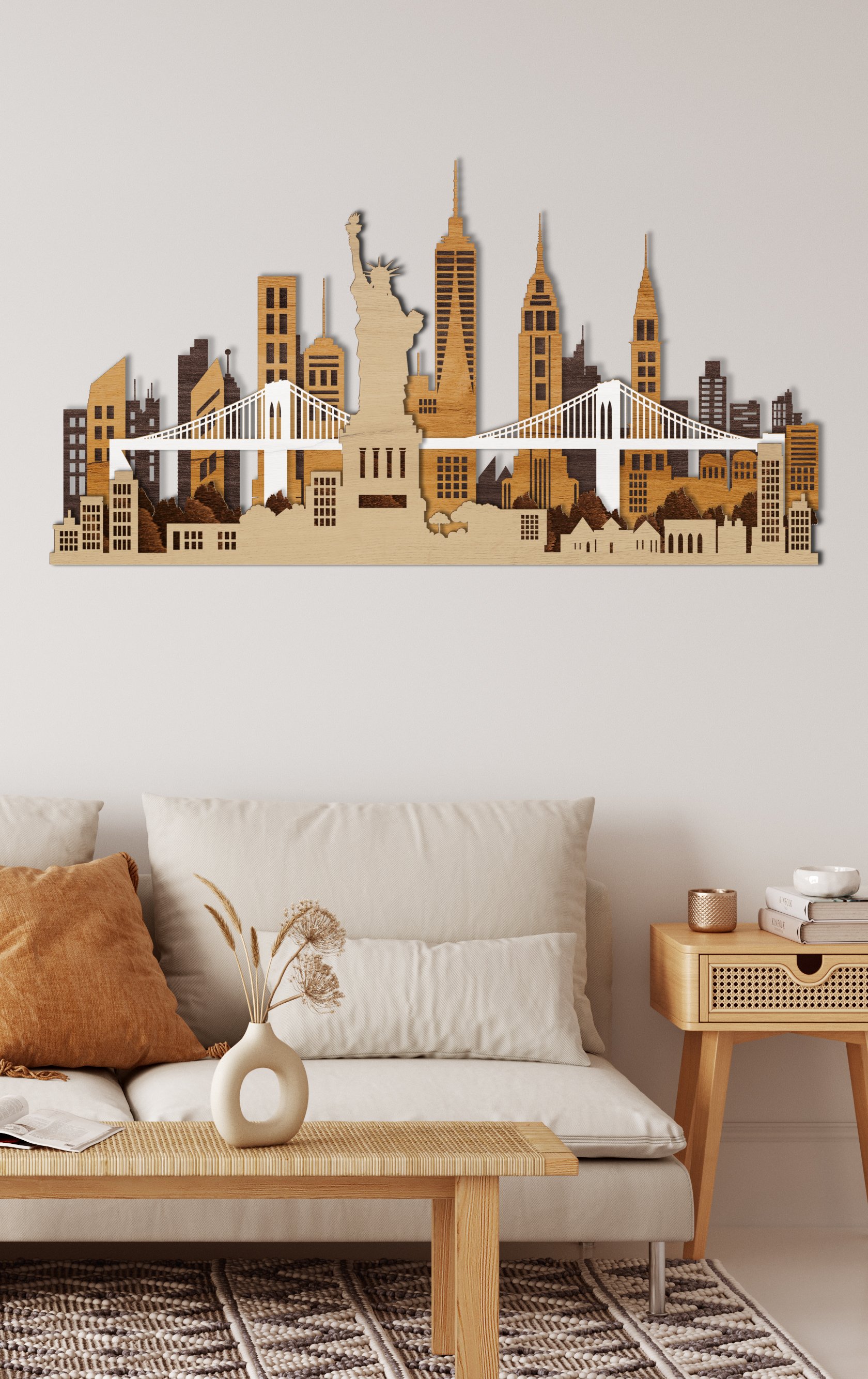 New York City Multilayer Laser Cut Files Svg Template