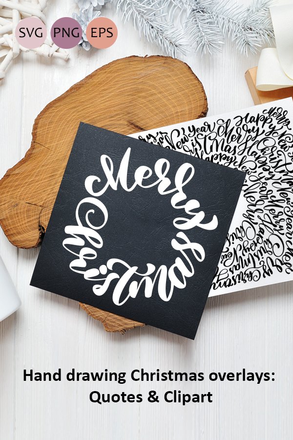 Hand Drawing Christmas Lettering and Doodle Elements