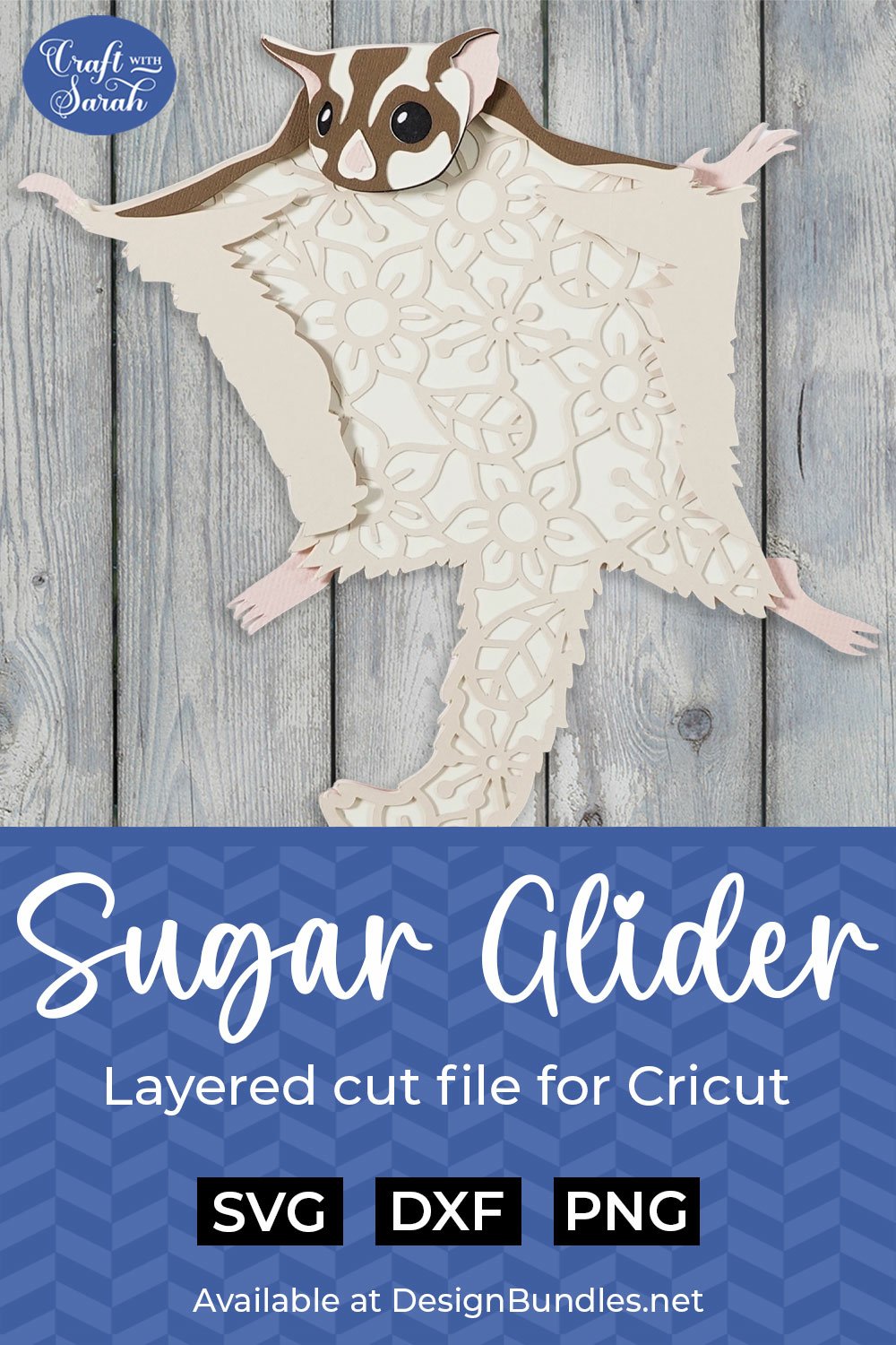 Sugar Glider SVG | 3D Layered Australian Sugar Glider