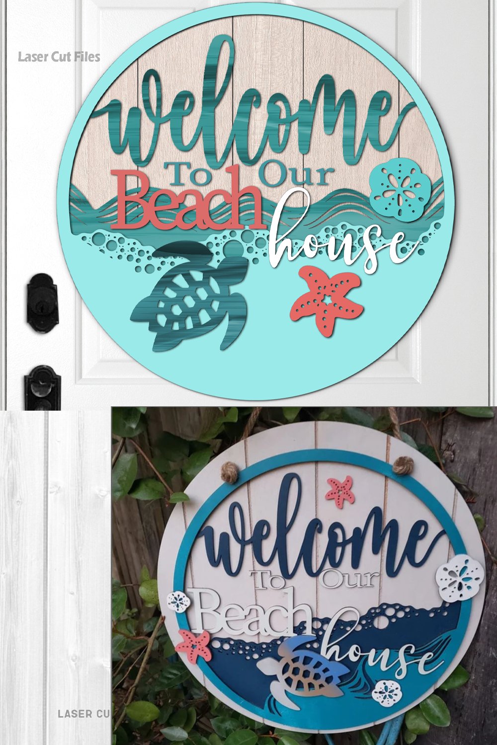 Turtle Welcome Sign SVG | Beach Sign SVG Laser Cut Files