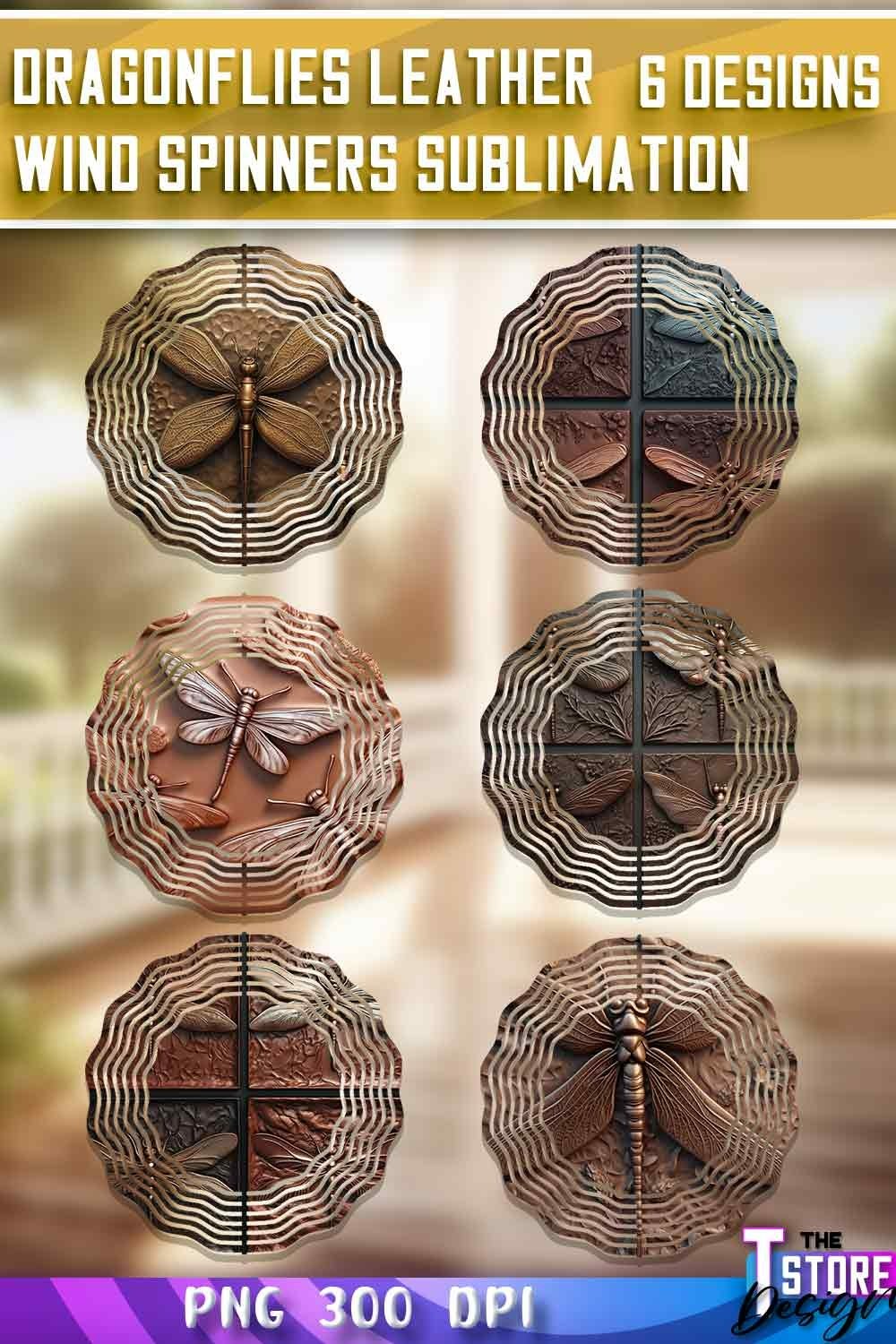 Dragonflies Leather Wind Spinners Sublimation | (2890728)