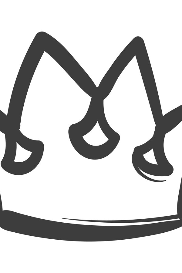 King sketch crown. Ink drawing royal imperial coronation sym