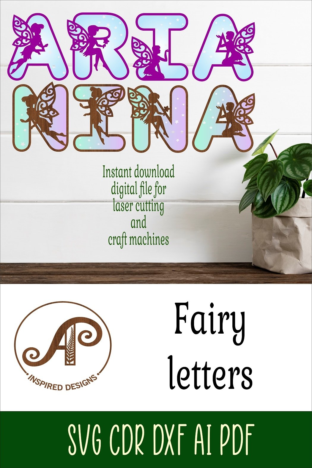 Fairy alphabet set. 2 layer 47 letters.