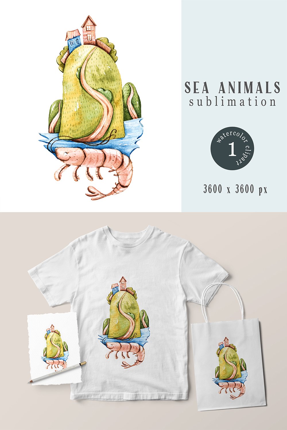 Cute nautical sublimation - watercolor clipart -1 png file