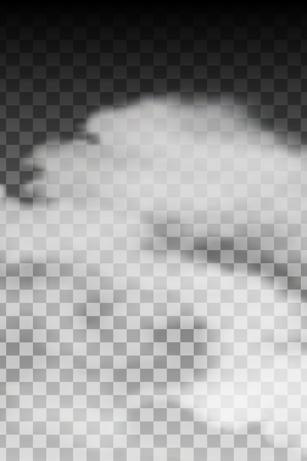 Fog, mist on transparent background