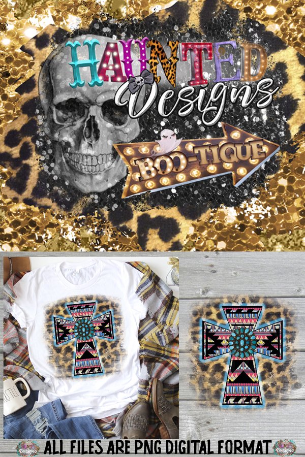 Aztec Cross Western Sublimation Design