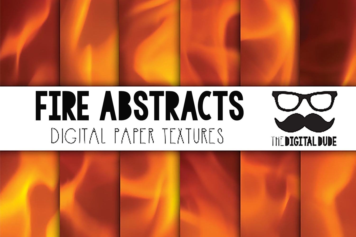Fire Abstracts - - Digital Paper Set of 12 Images