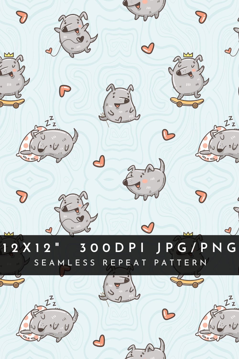Puppies cute Seamless Pattern Bundle Dog Pattern