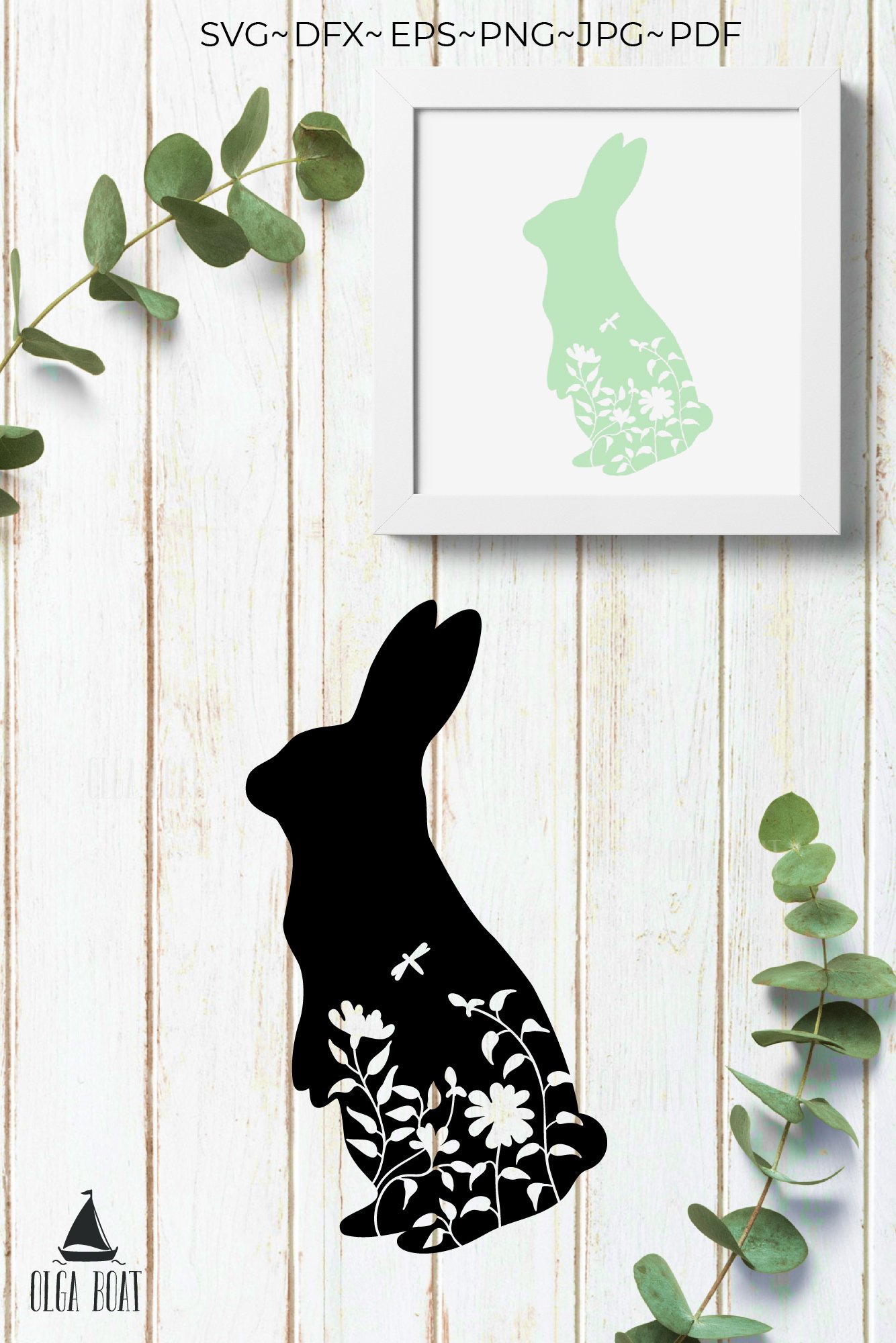 Easter rabbit svg Bunny svg Easter svg Rabbit silhouette