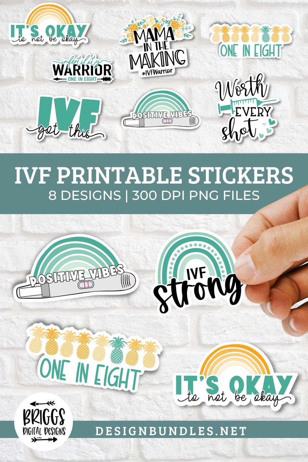 IVF & Infertility Printable Sticker Bundle