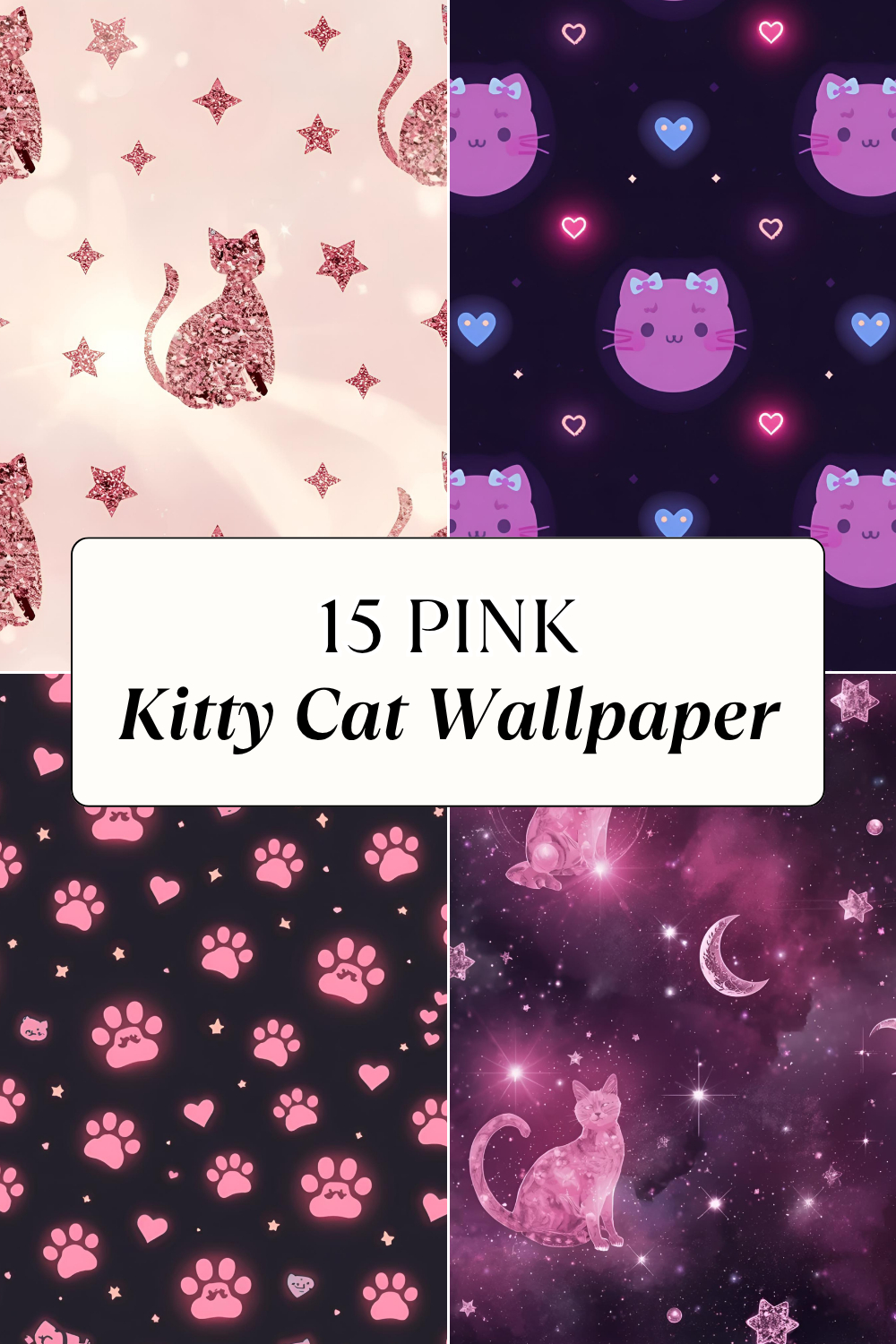 Pink Kitty Cat iphone Android Wallpaper