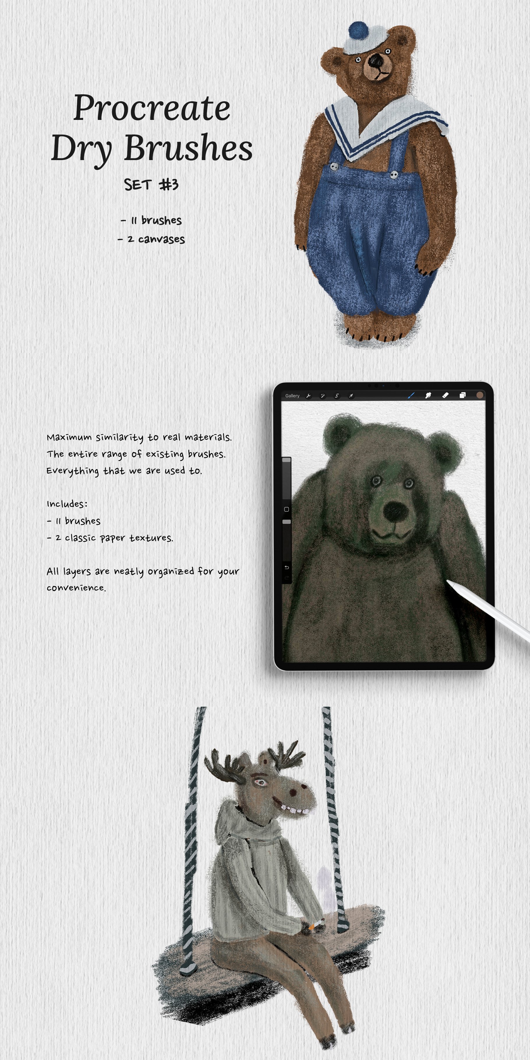 Procreate Dry Brushes | Set #3