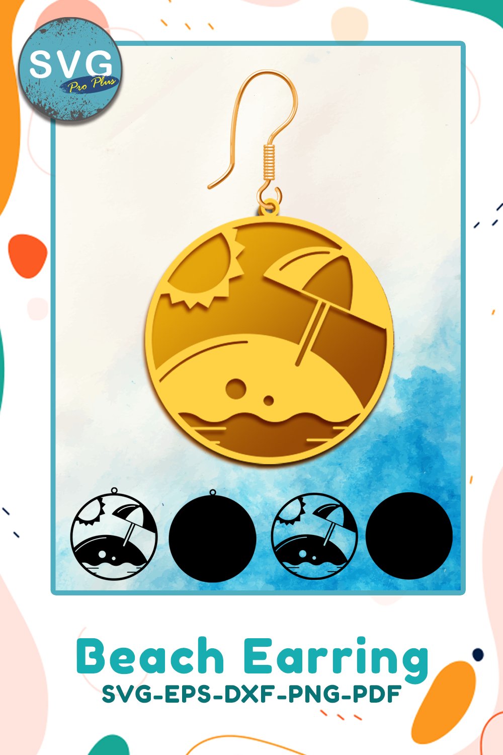 Beach Earring svg Summer earring svg, hot beach sea svg