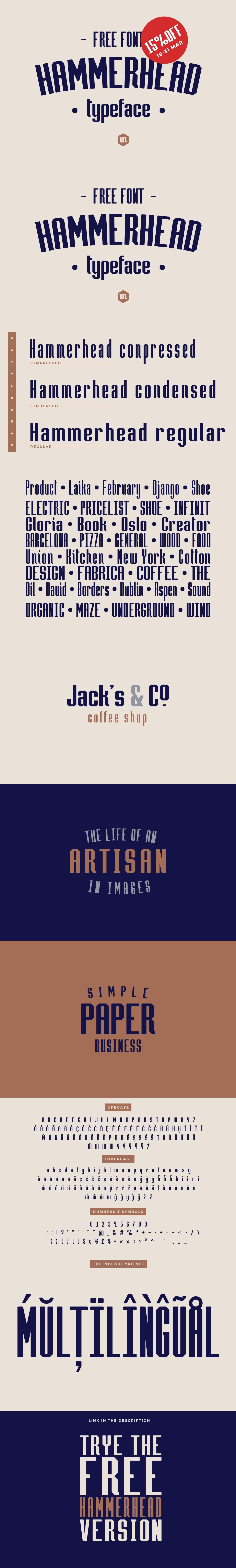 Hammerhead Typeface | Font