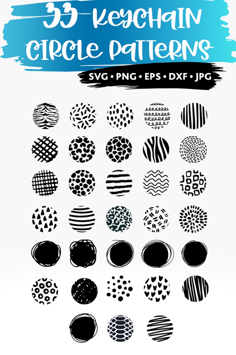 Keychain Circle Bundle, Keychain Animal Round Svg Patterns