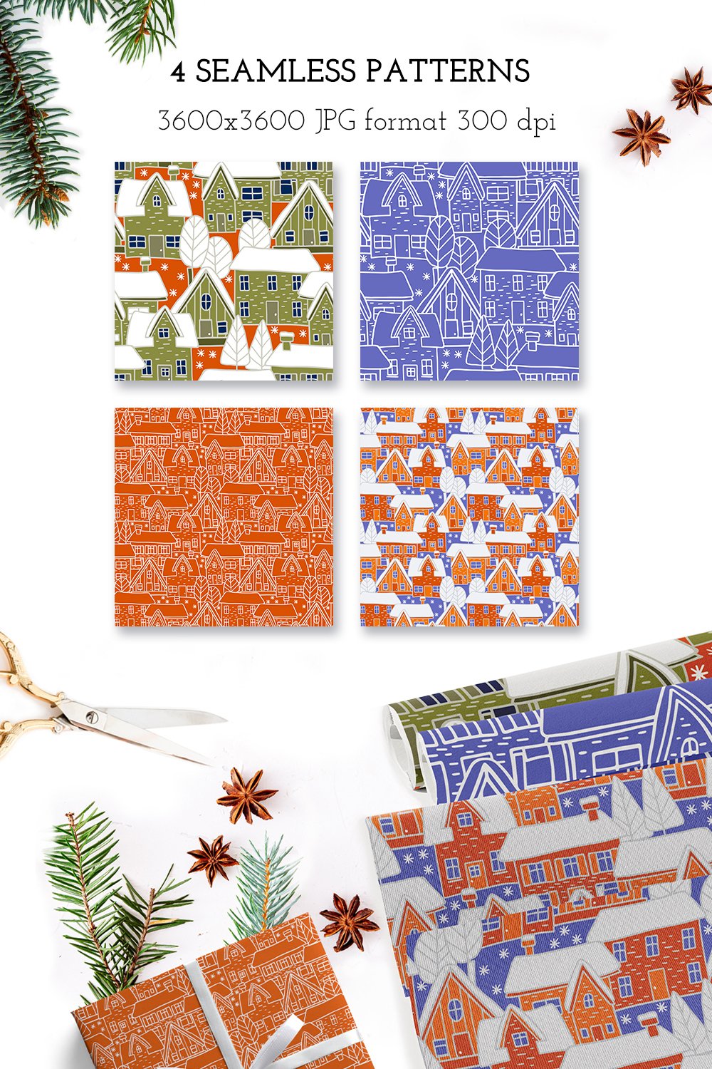 Cozy Winter digital papers|Seamless Patterns with (2220351)