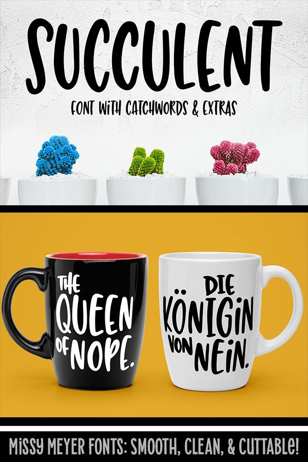 Succulent - a hand-lettered font!