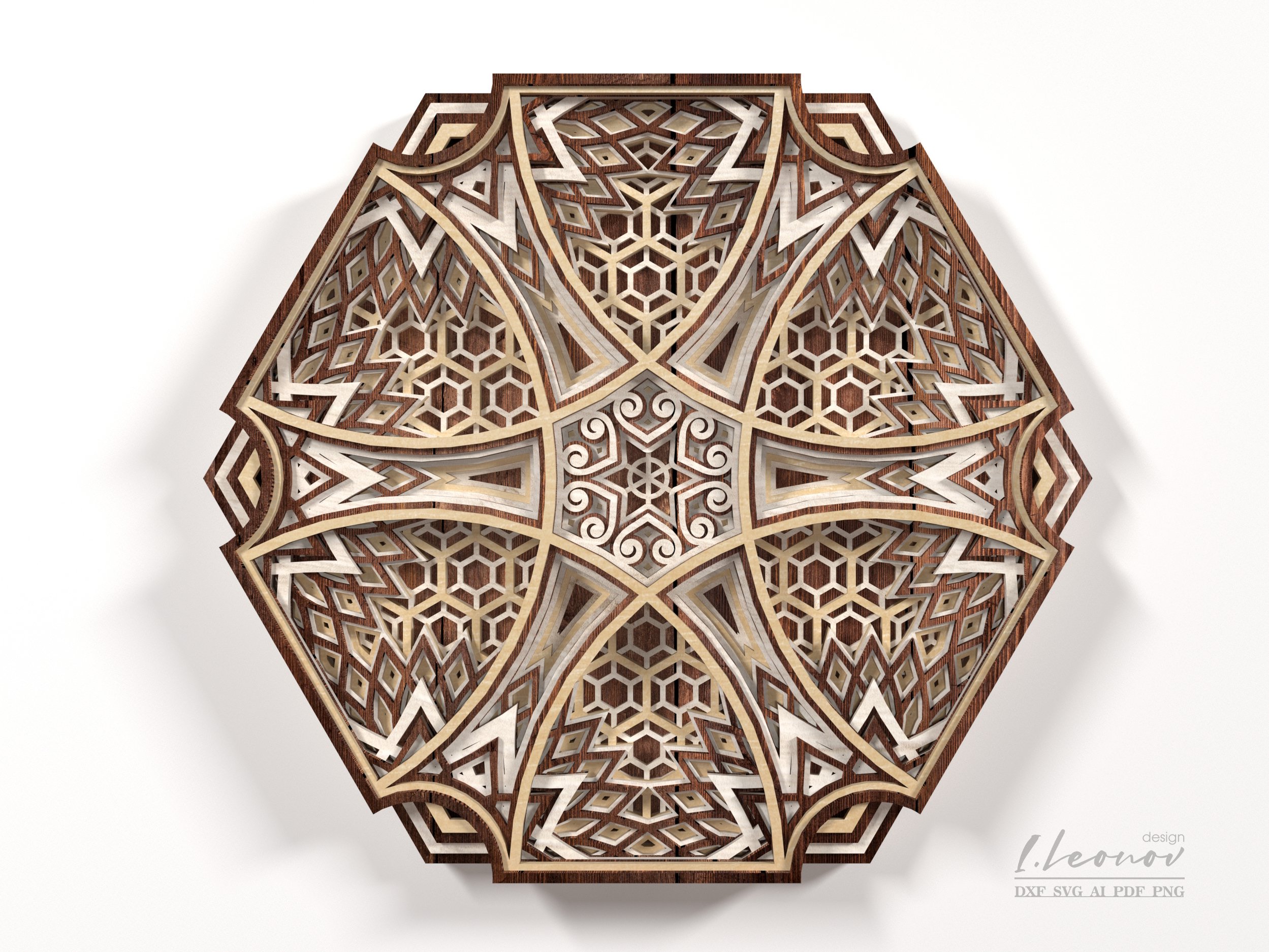 Digital file, Mandala DXF file, DXF File for Laser (1040646)