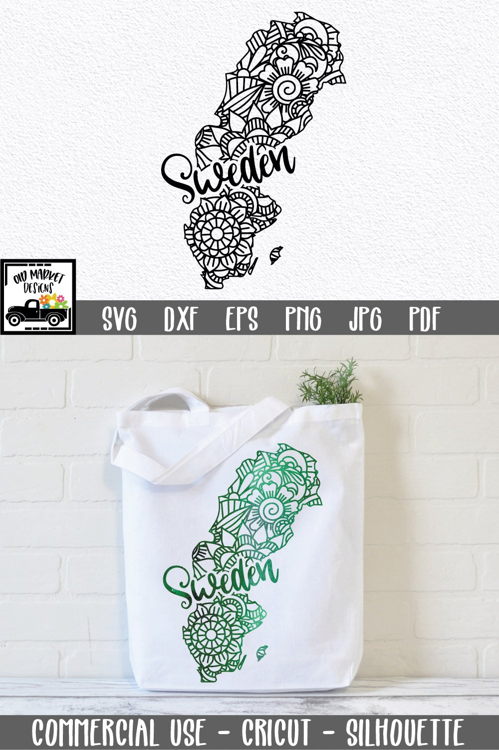 Sweden SVG File - Sweden Mandala Design