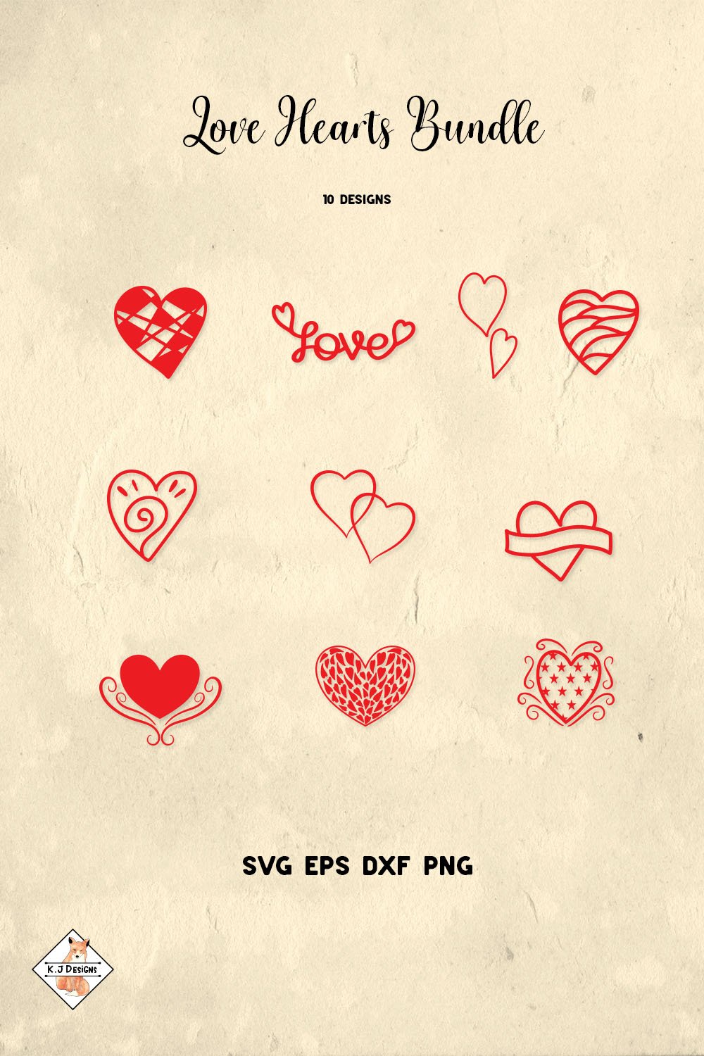 Love Hearts SVG Bundle | Valentine Designs