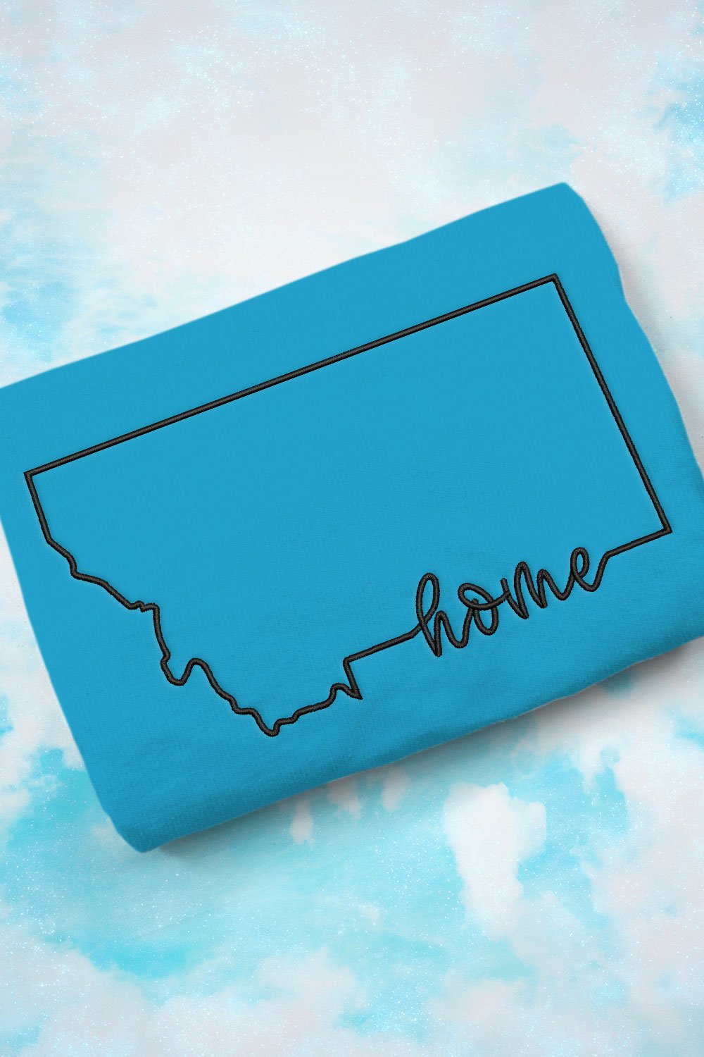 Montana Home State Outline Embroidery Design