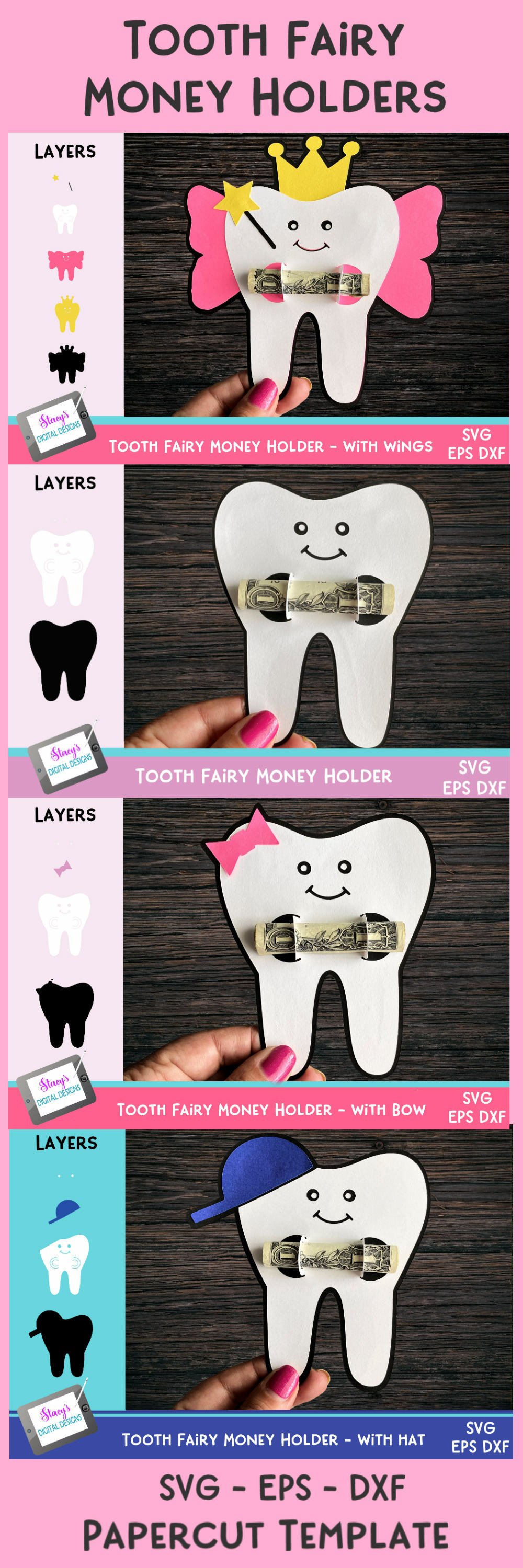 Tooth Fairy Money Holder | Tooth Fairy Money Card