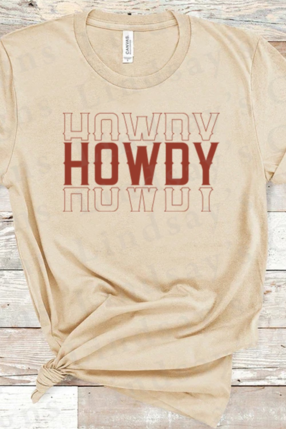 Western Howdy Outline Text SVG