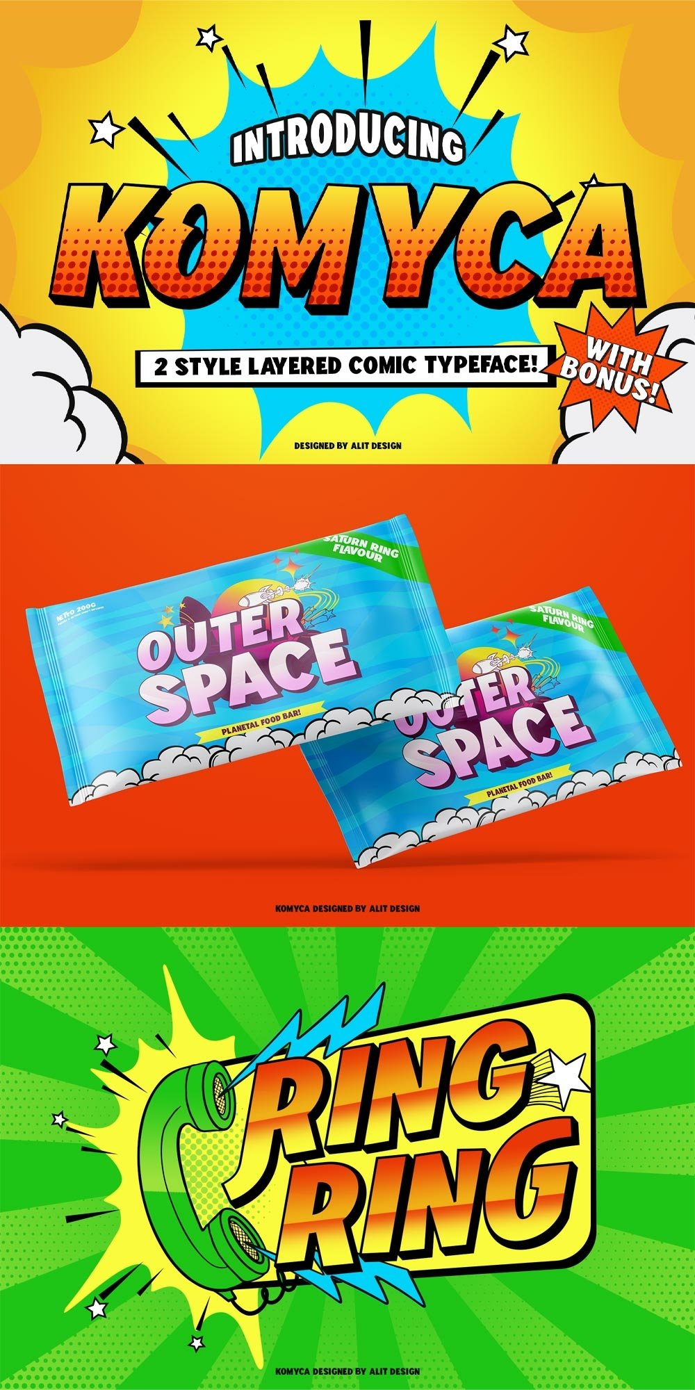 Komyca Layered Comic Typeface