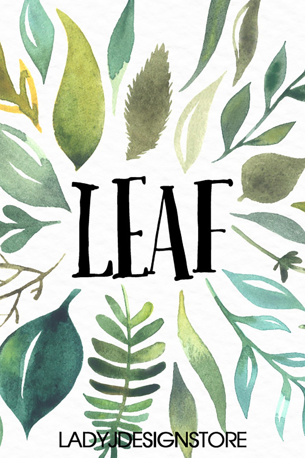 Leaf Watercolor Painting,Leaf Print, Plant Watercolor Print