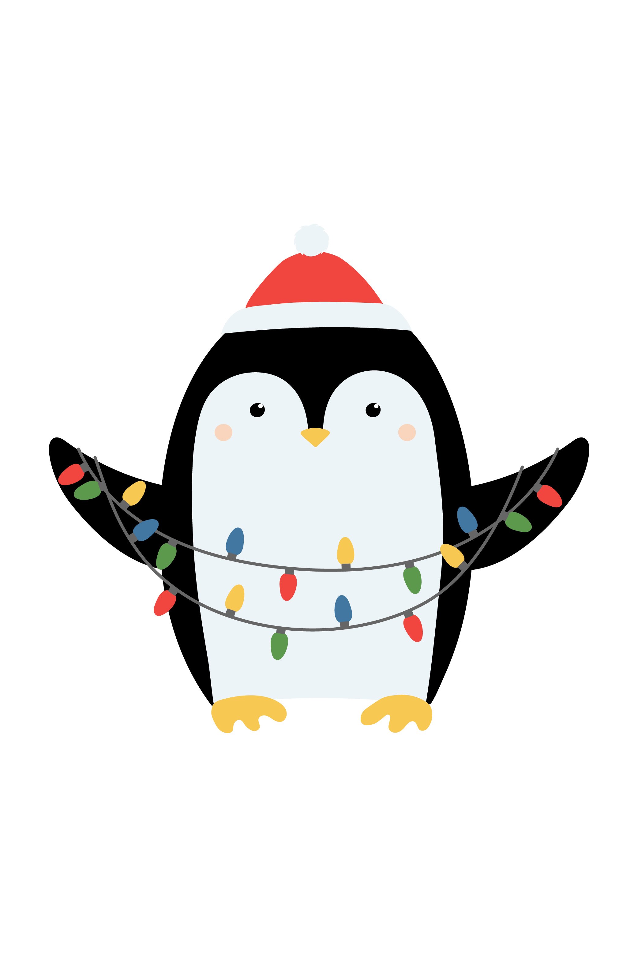 Cute Penguins, Christmas Clipart