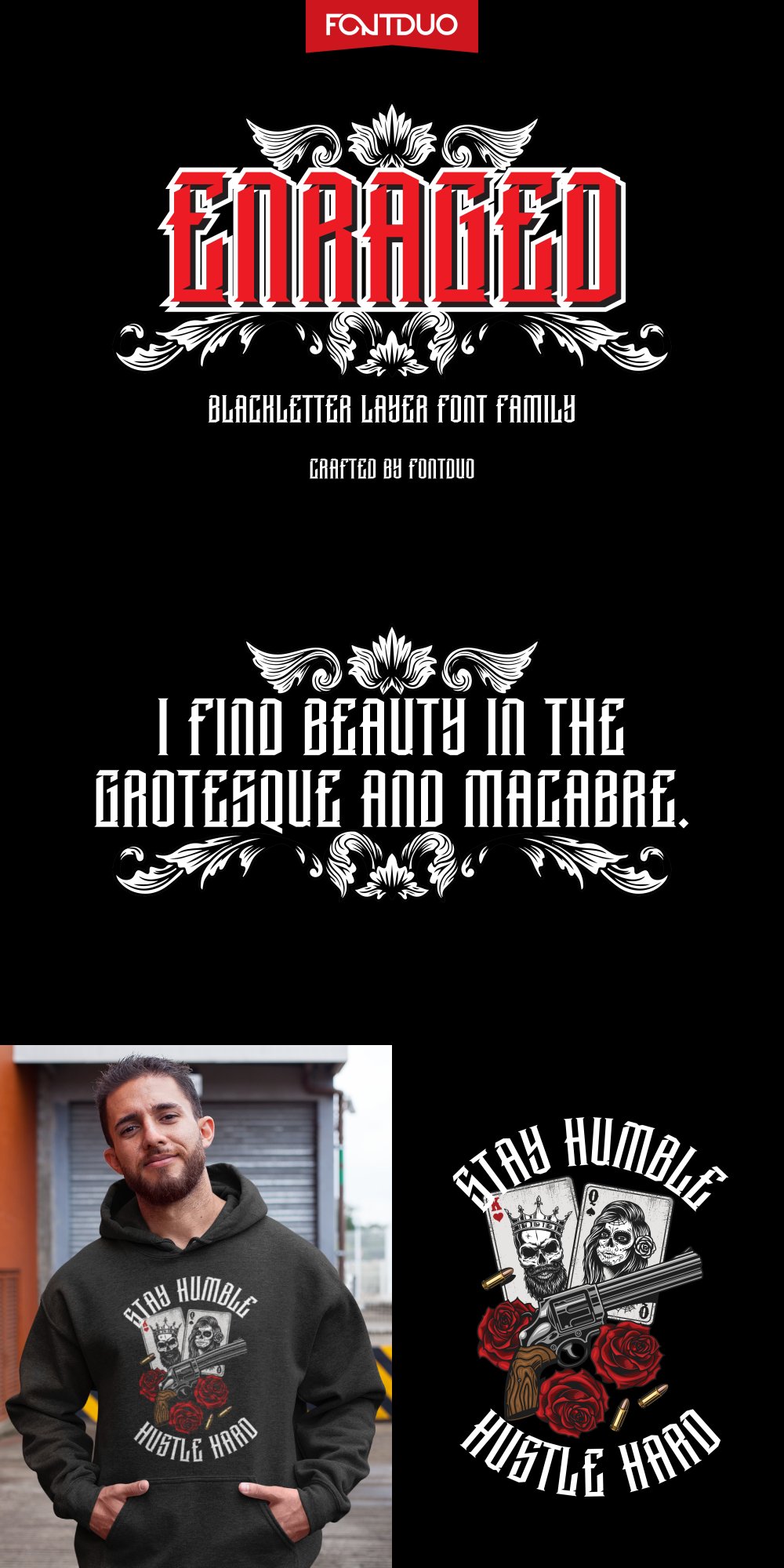 Enraged Blackletter Layer Font Family