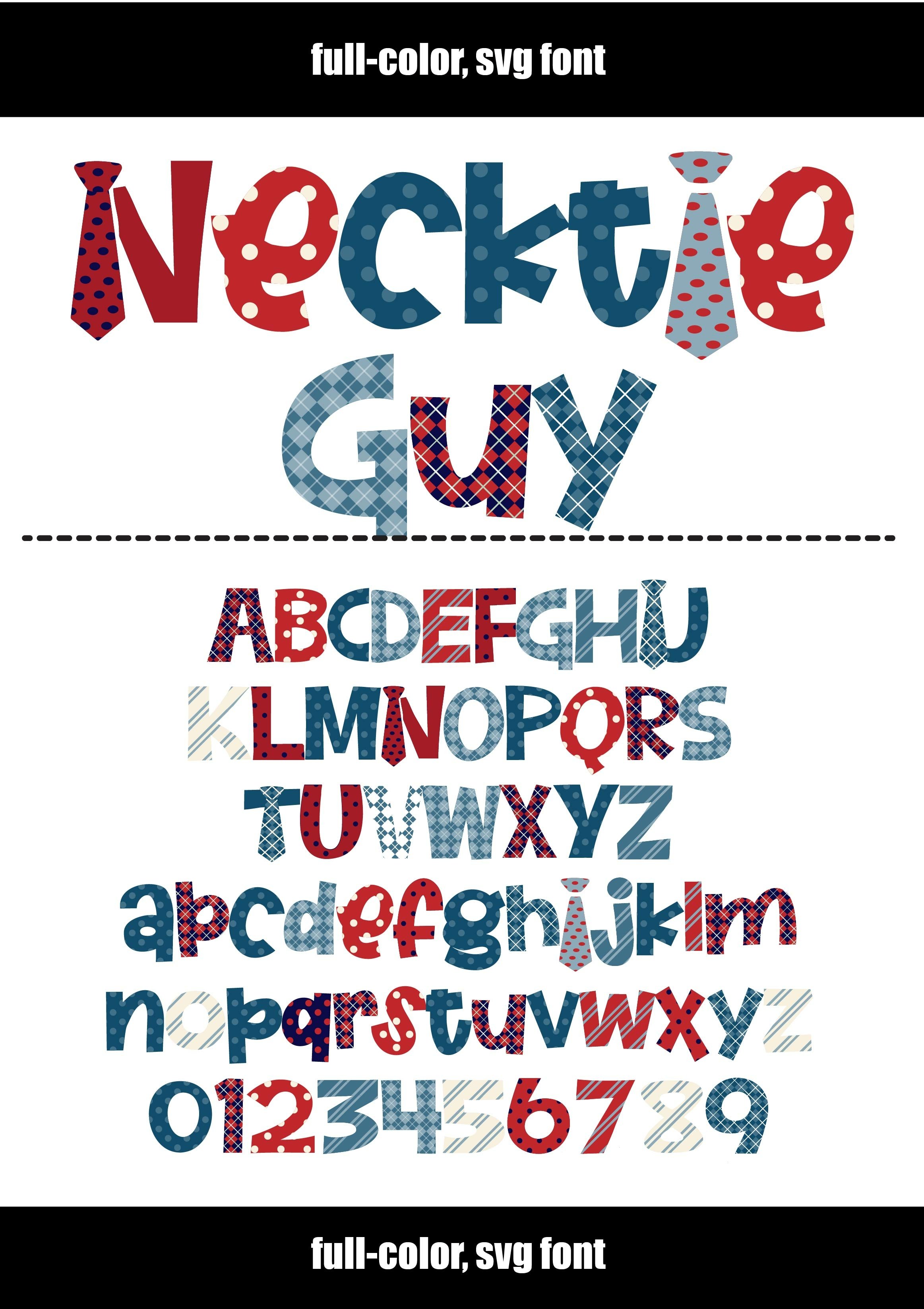 Full Color SVG Font for Father's Day