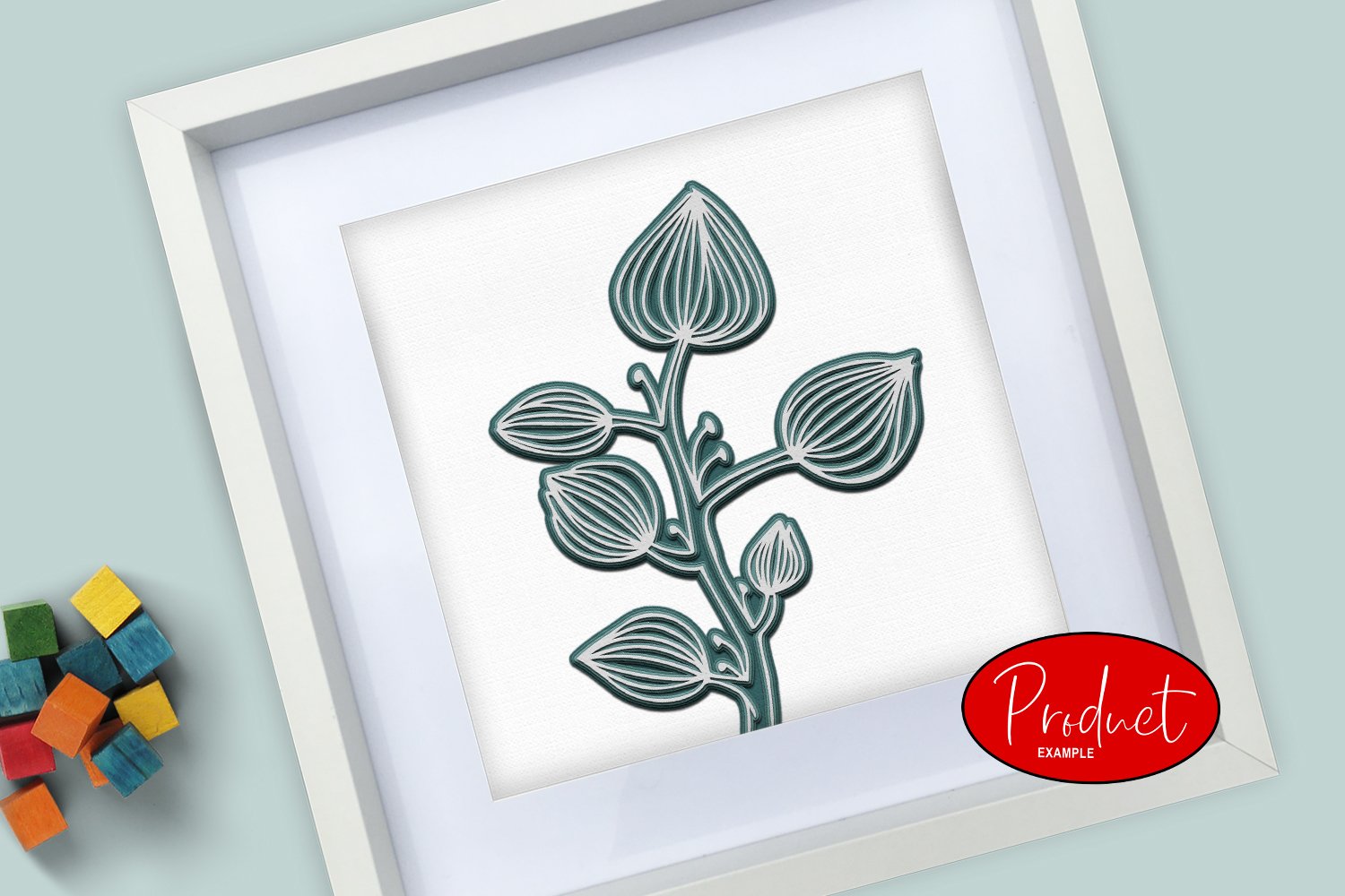 3D layered Spring buds SVG