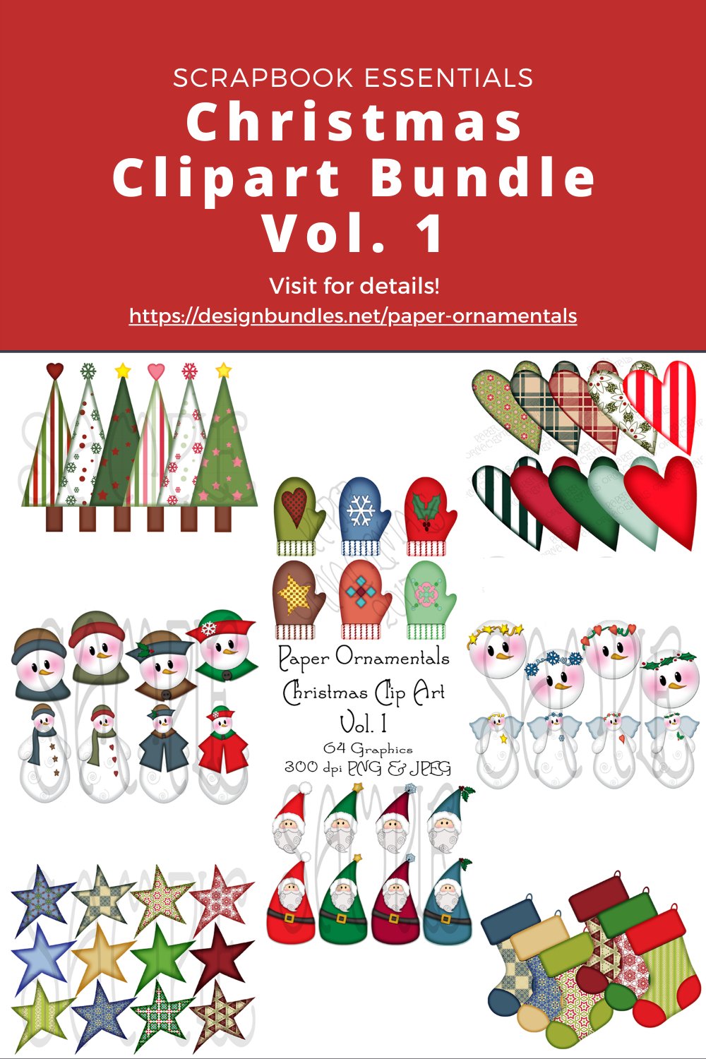 Clip Art, Christmas Clipart, Christmas Bundle Vol. 1
