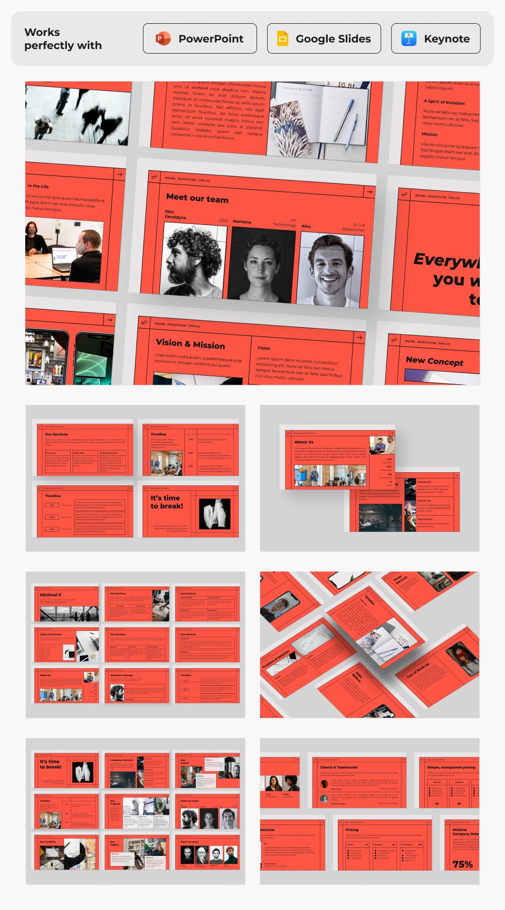 Minimal X Google Slides Template