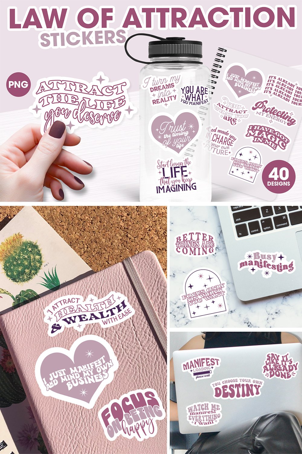 Law of attraction PNG Stickers
