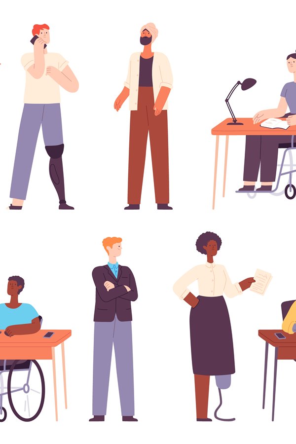 Diverse people work, office multicultural workers or student