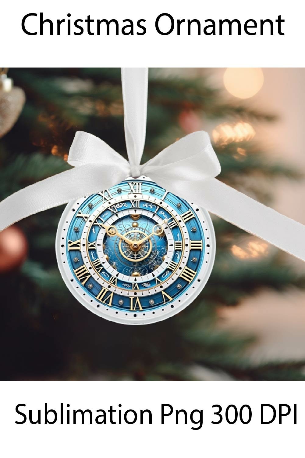 Christmas Ornament. Christmas Clock face. 3D (2735228)